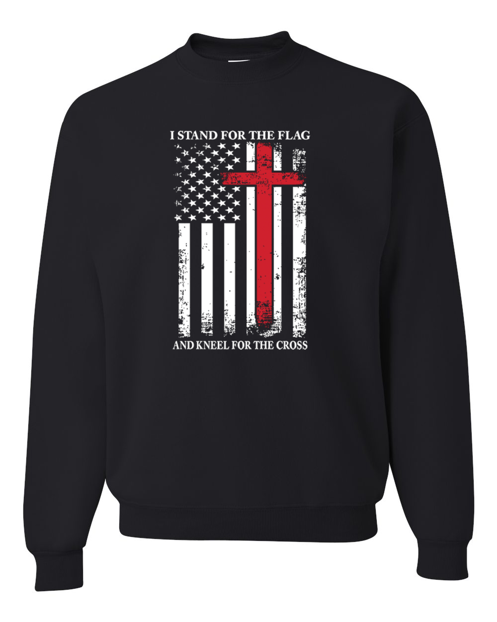 US Flag I Stand for the Flag And Kneel For The Cross Unisex Crewneck ...
