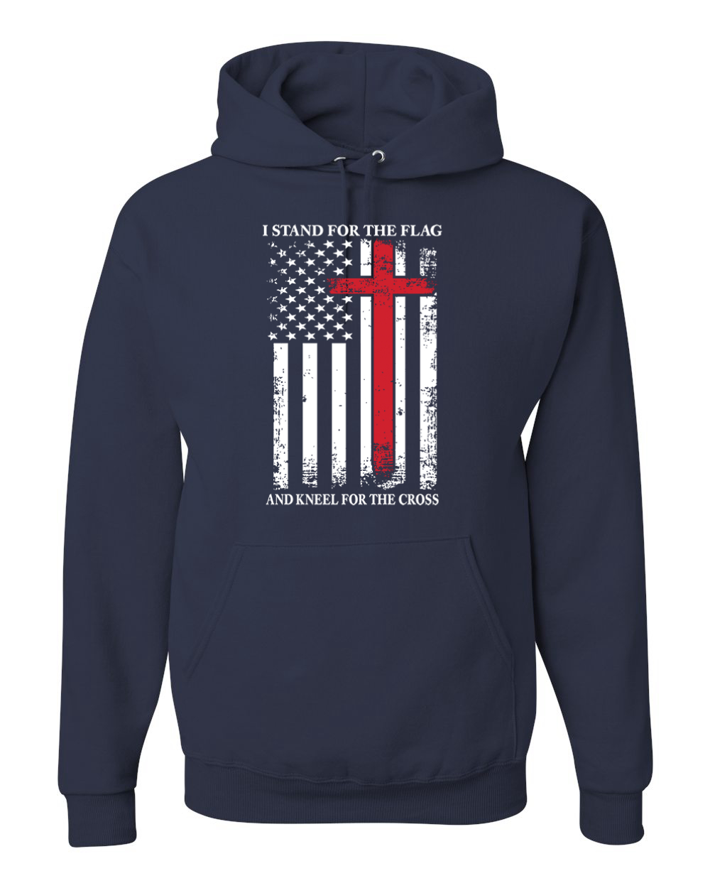 US Flag I Stand for the Flag And Kneel For The Cross Unisex Hoodie ...