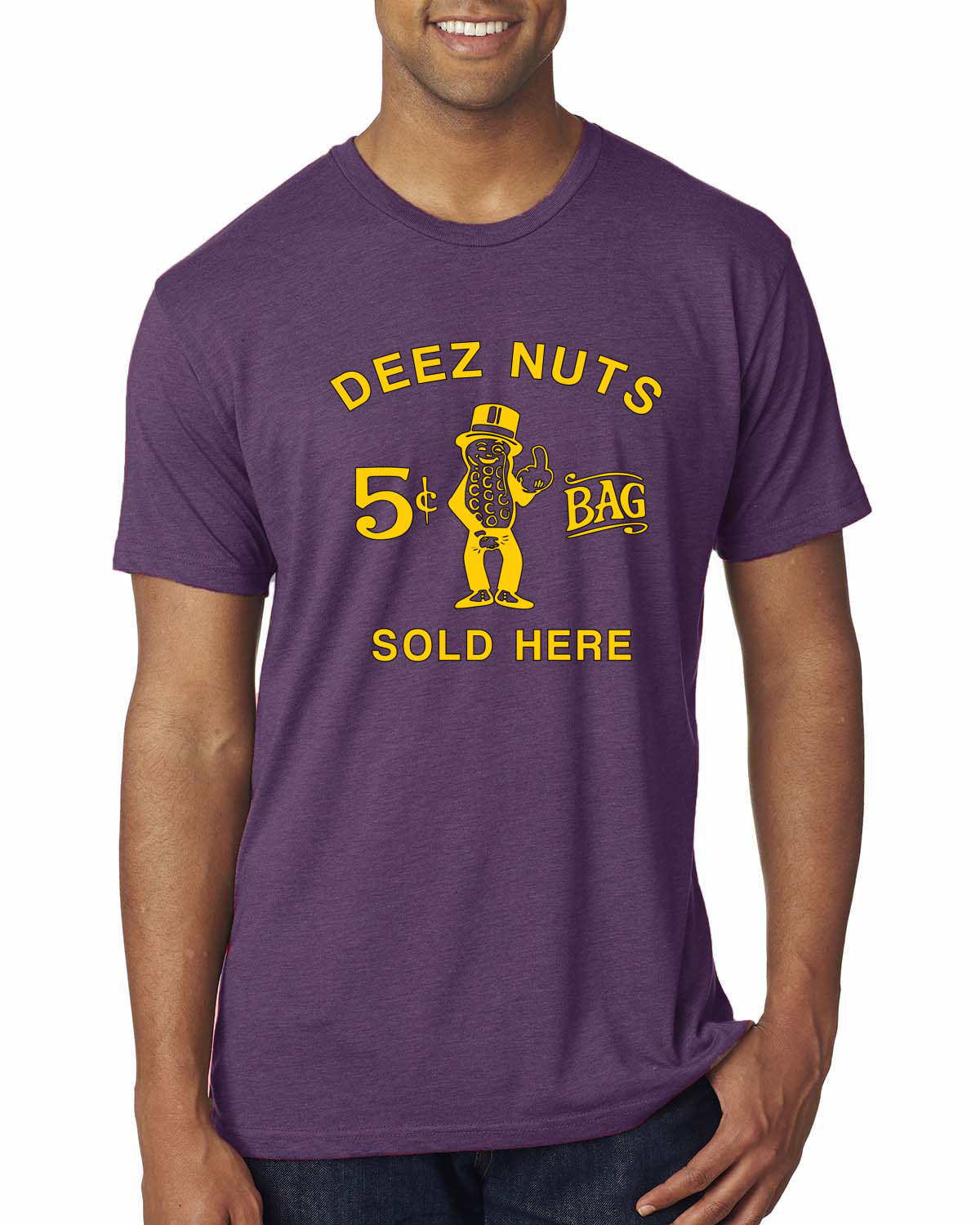 Deez Nuts Peanuts Sold Here 5 Cents Peanut Logo Pop Culture Men Tri ...