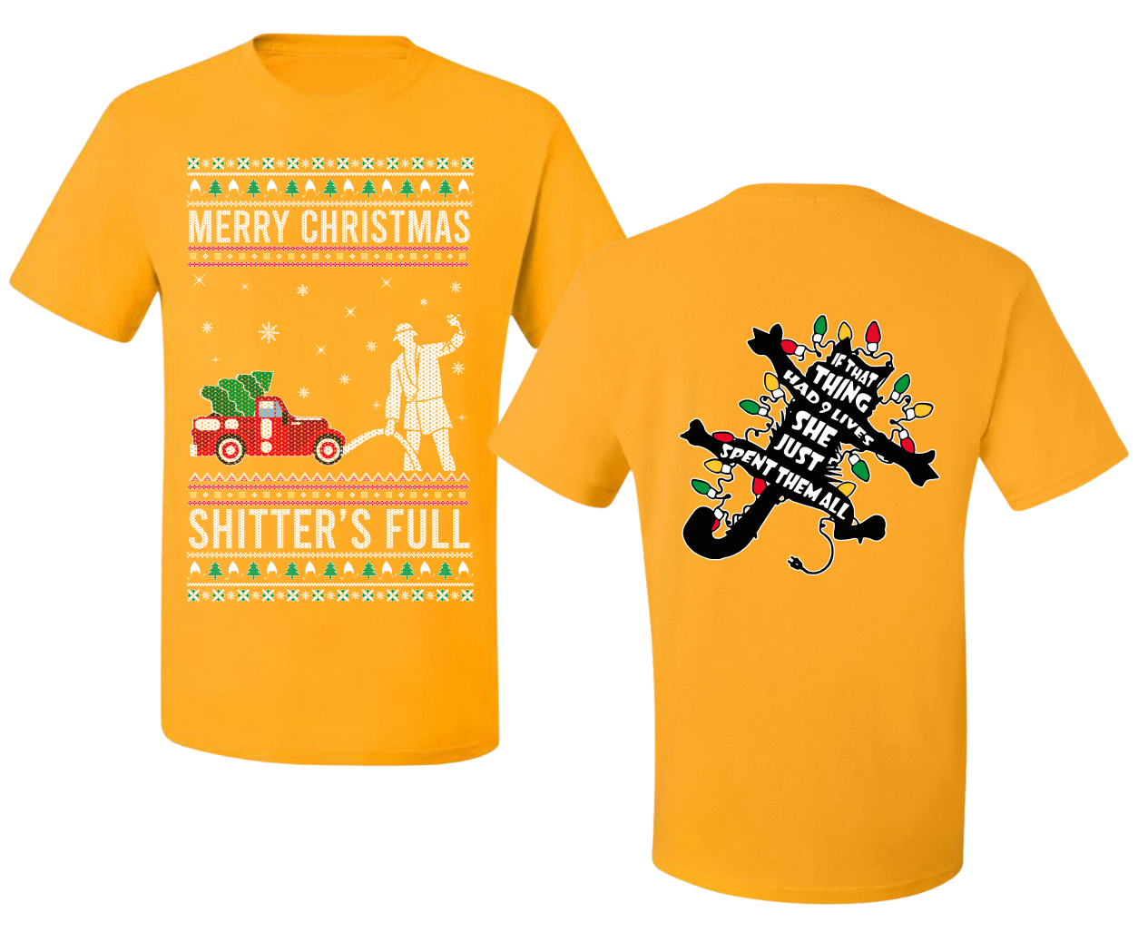 Merry Christmas Shitters Full Front and Back Men Graphic TShirt | eBay