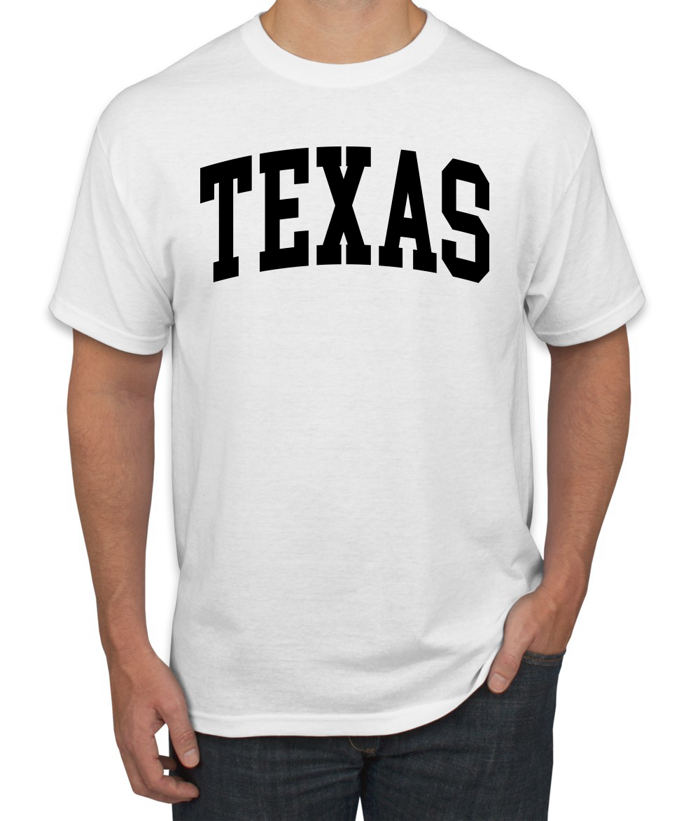 State of Texas College Style Black Fashion Men T-Shirt | eBay