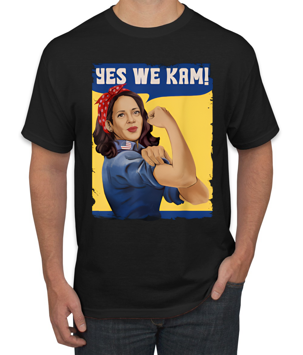 Yes We Kam Funny Kamala Harris 2024 Rosie the Riveter Poster Parody T ...
