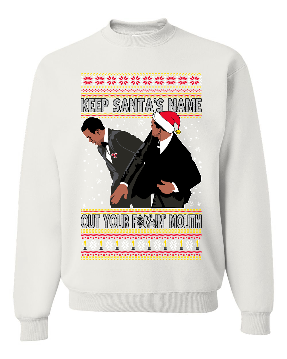 Keep Santas Name Out Your Mouth Slap Meme 2022 Ugly Christmas ...